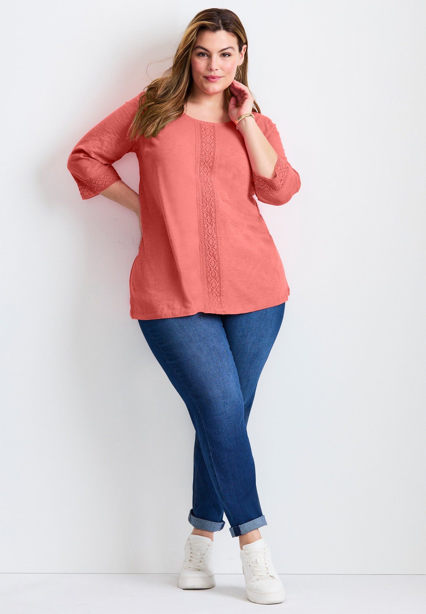 Crochet Trim Tunic | Dia & Co