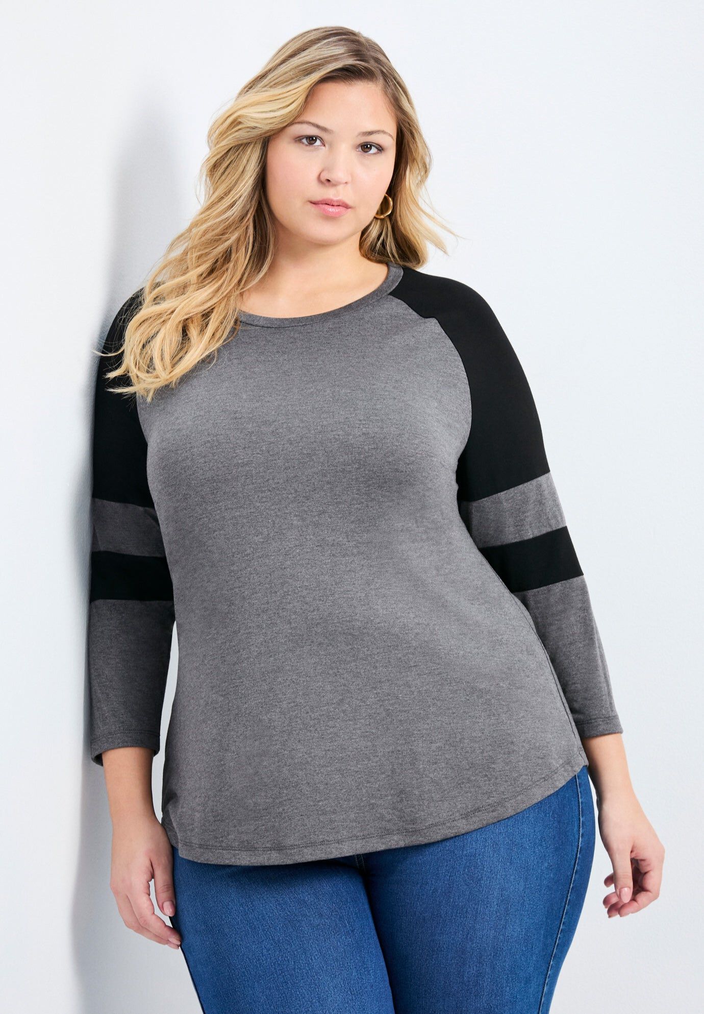 Splice Sleeve Color Top | Dia & Co