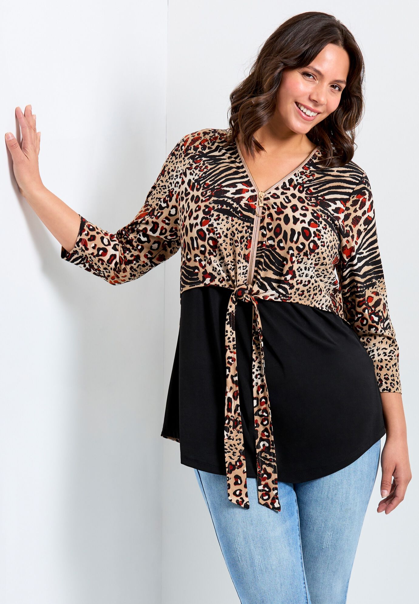 Lia Contrast Top | Dia & Co