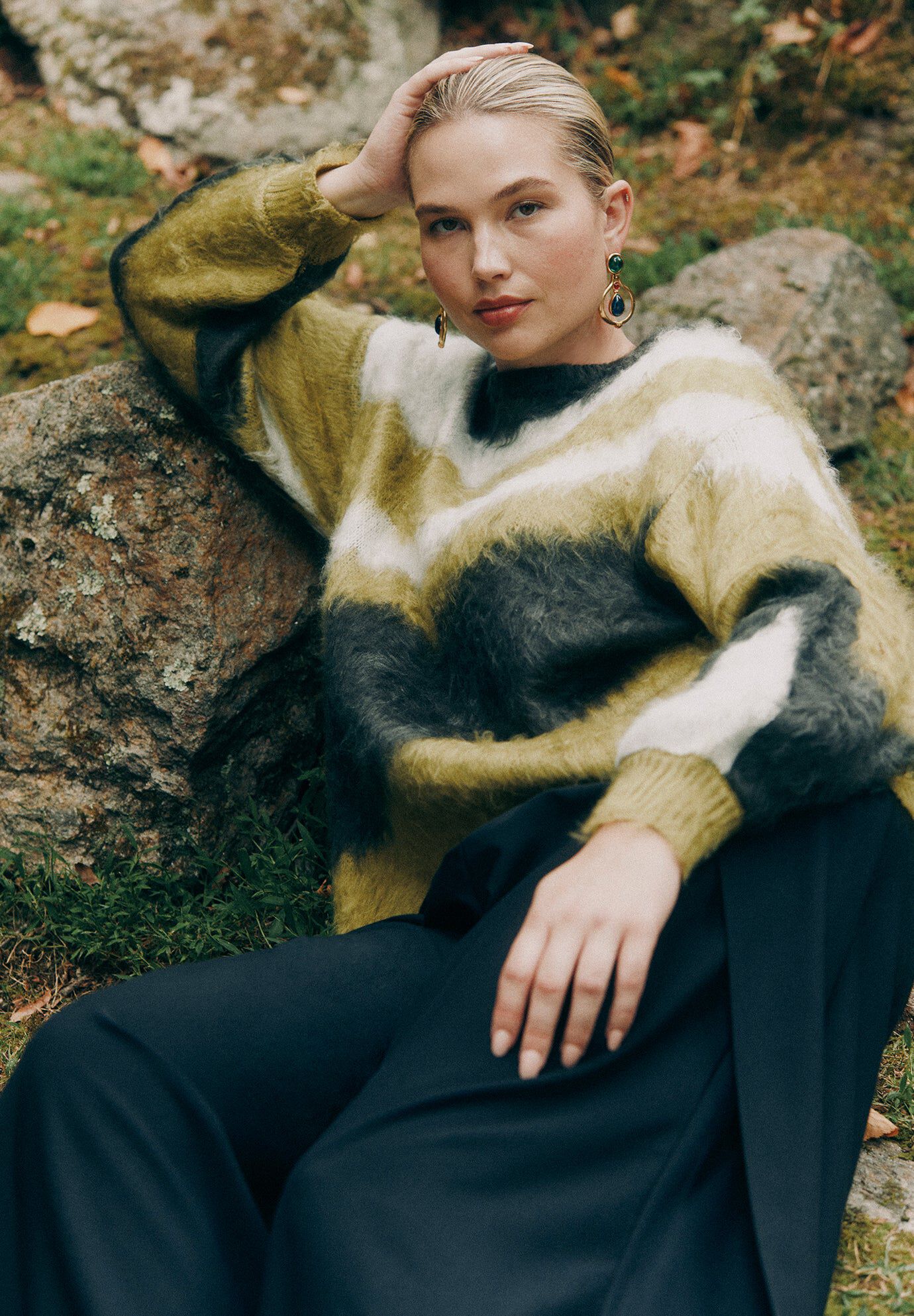 Fuzzy Marble Sweater | Dia & Co