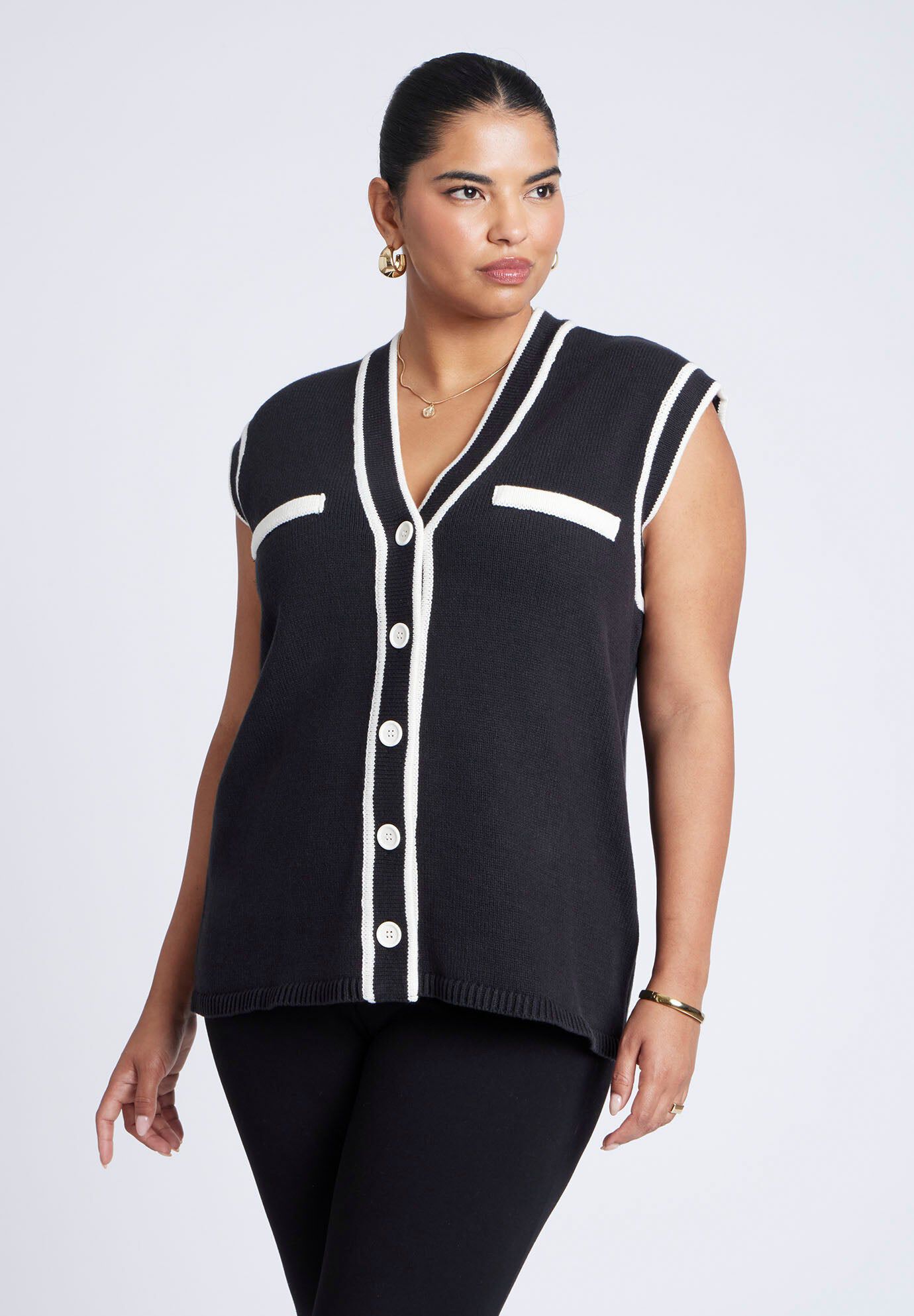 Oversized Sweater Vest | Dia & Co