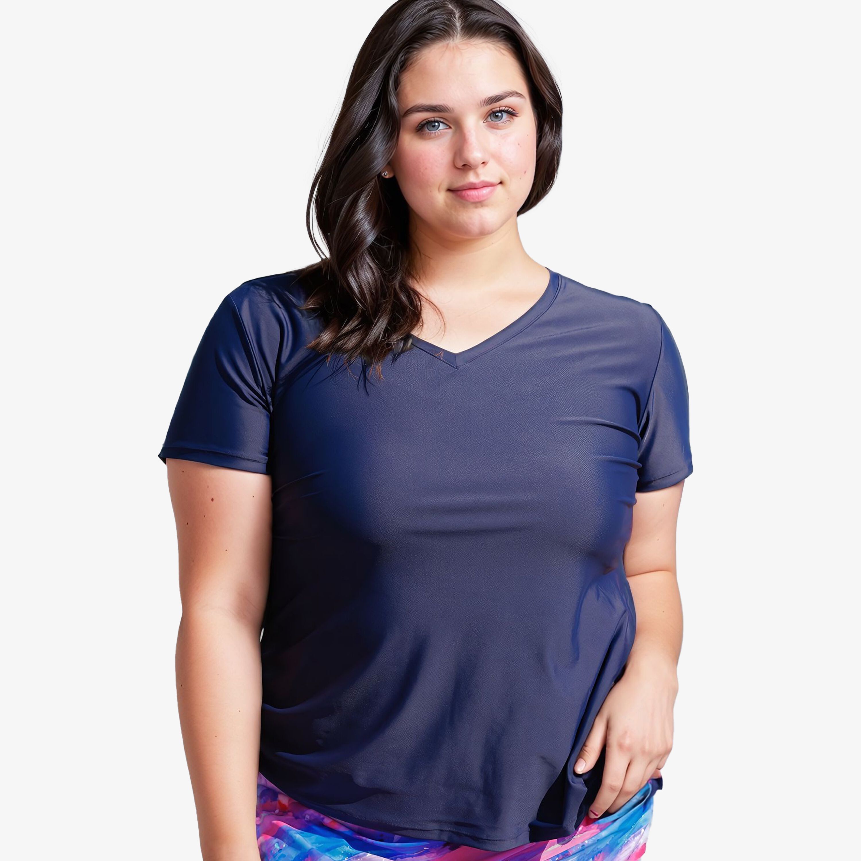 V-Neck Adele Swim Top | Dia & Co