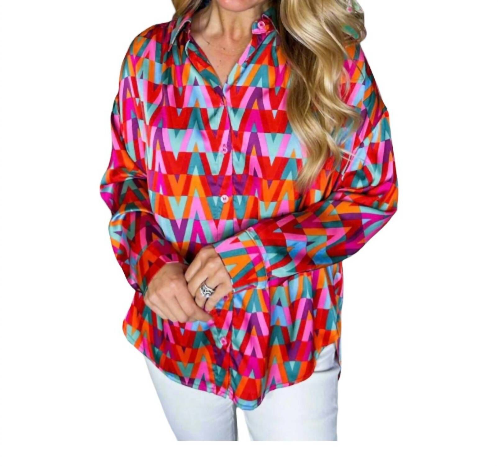 Aztec Print Blouse | Dia & Co