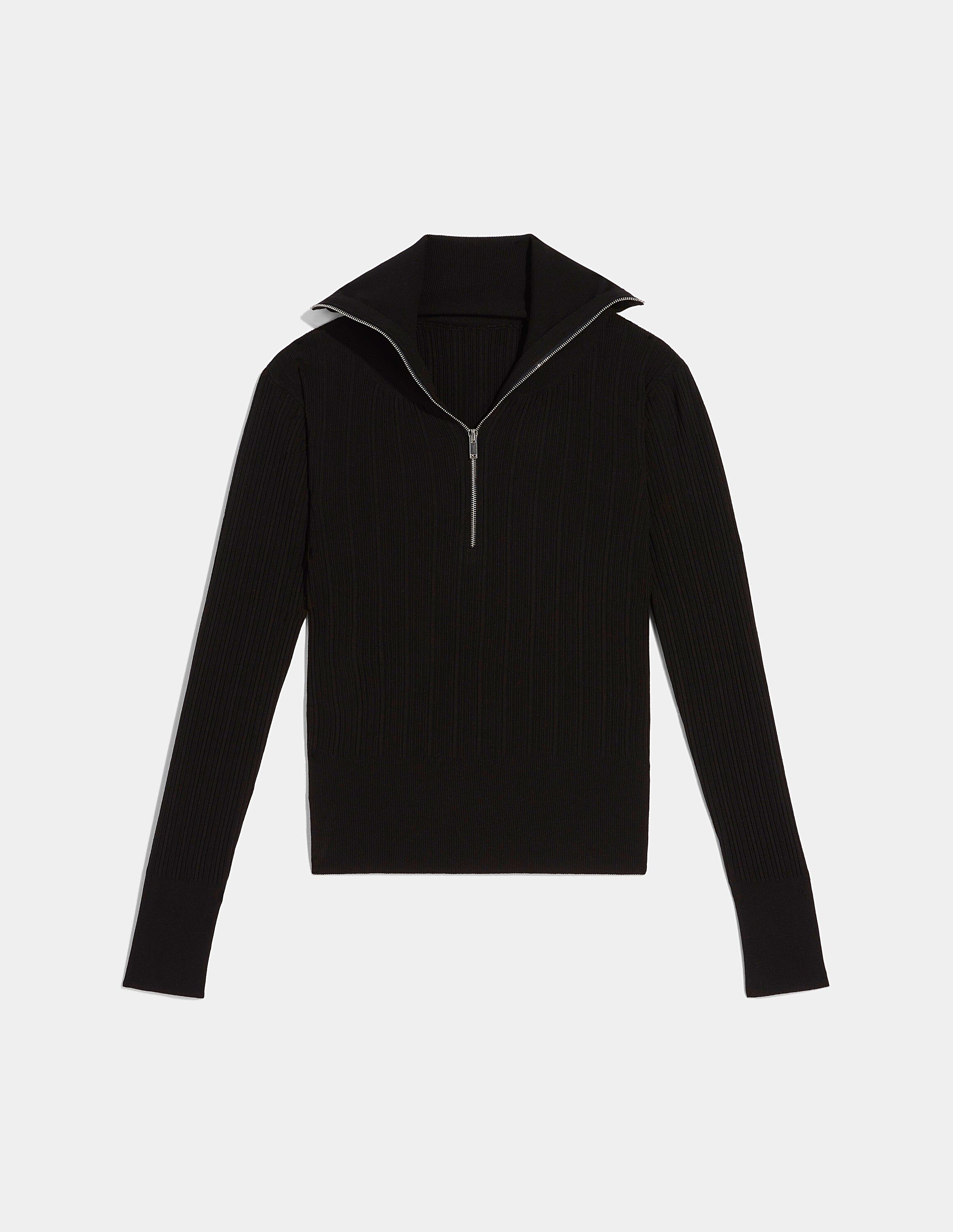 Fine Ribbed Quarter Zip Top | Dia & Co