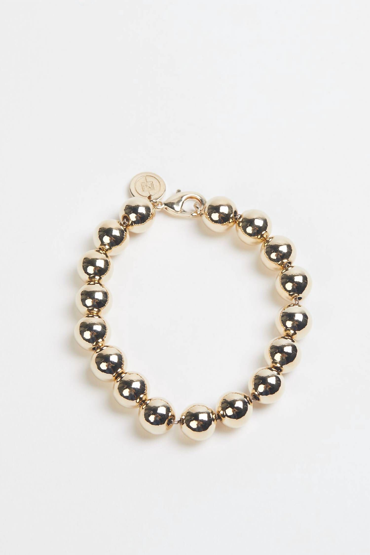 LARGE GOLD BALL BRACELET IN GOLD | Dia & Co