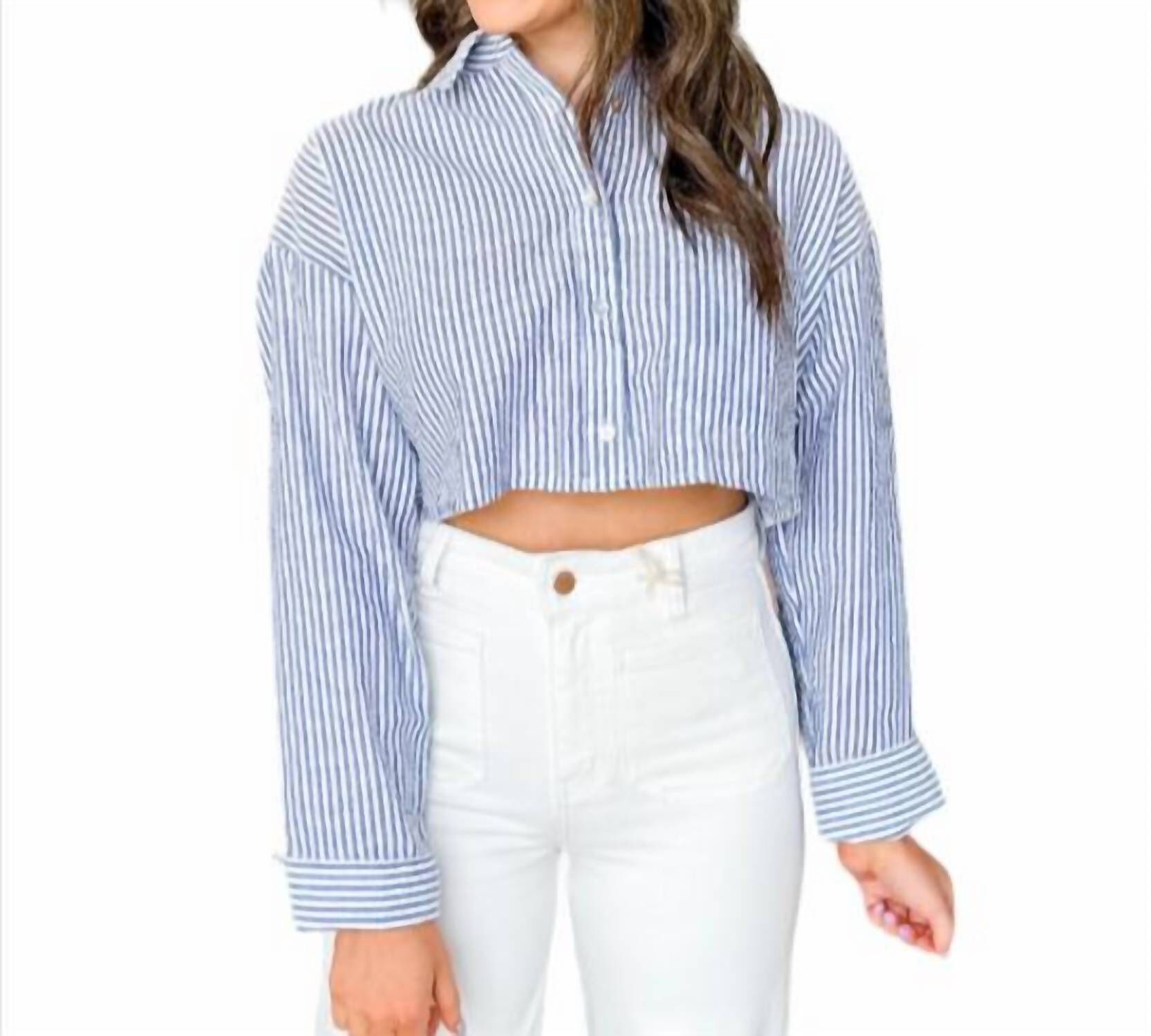 AUSTIN SHIRT IN BLUE AND WHITE | Dia & Co