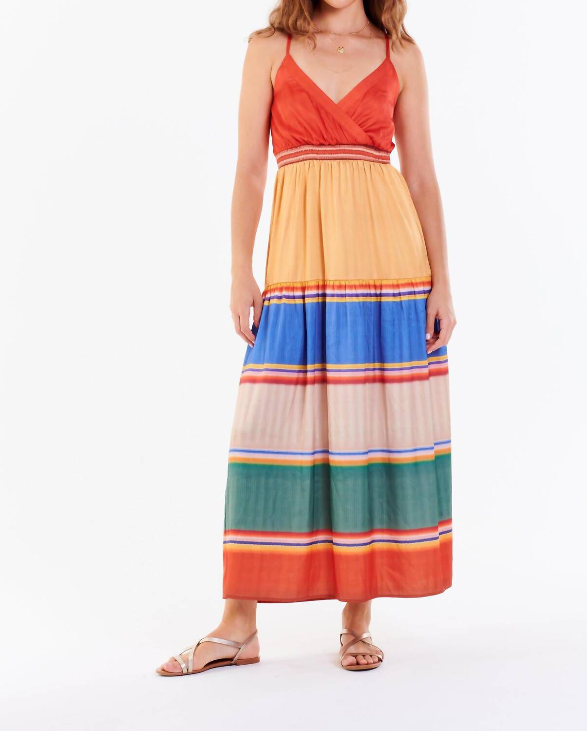 KELLY STRAP TANK DRESS IN GETAWAY STRIPES | Dia & Co