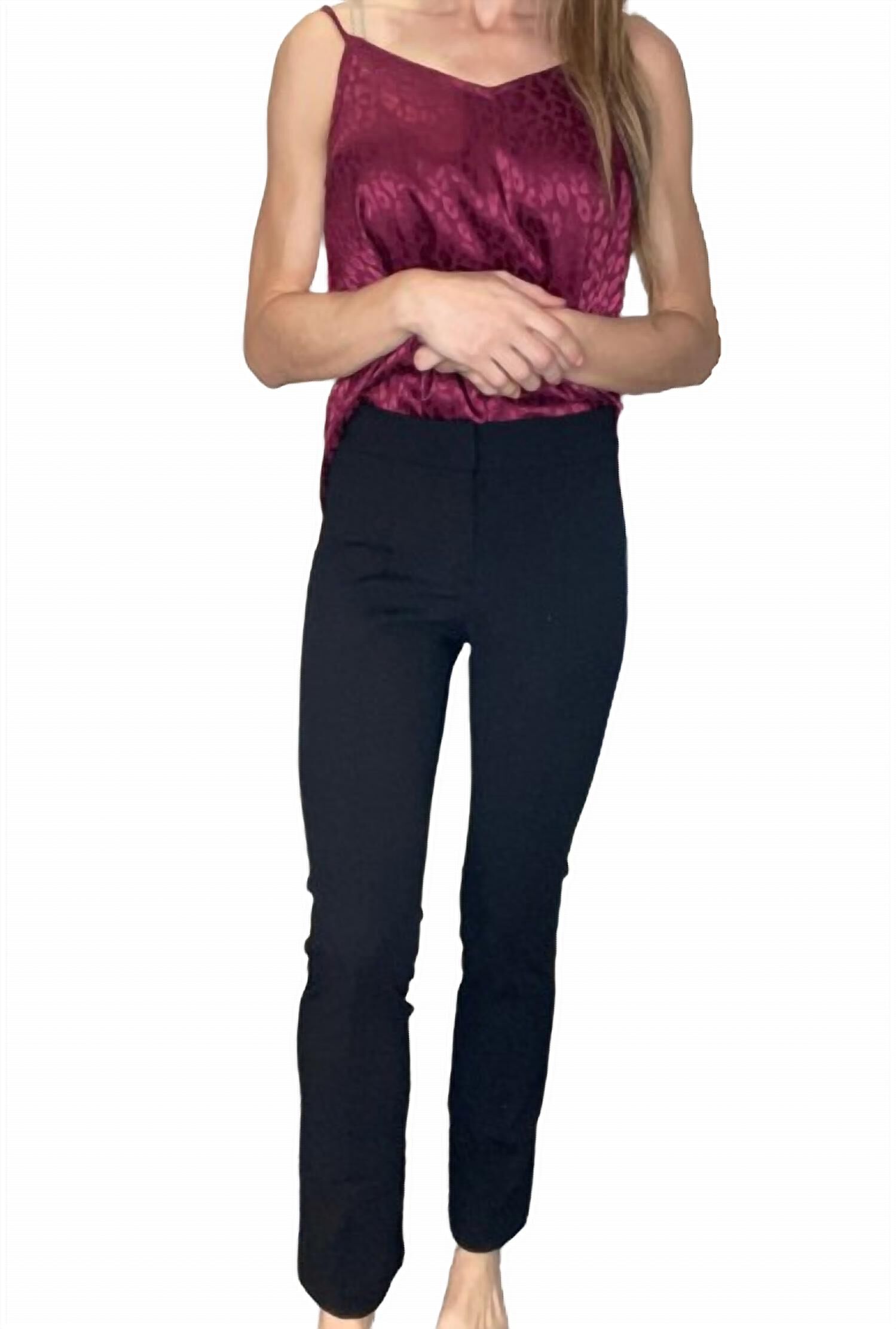WOMEN'S WORKING GIRL PANTS IN BLACK | Dia & Co