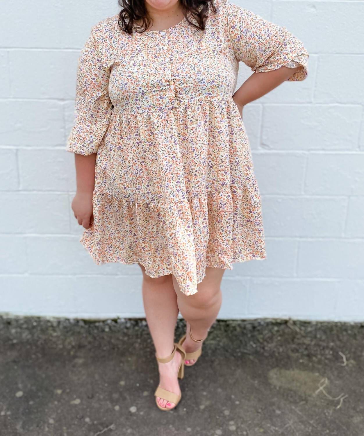 CLARA DRESS IN DITSY PRINT | Dia & Co