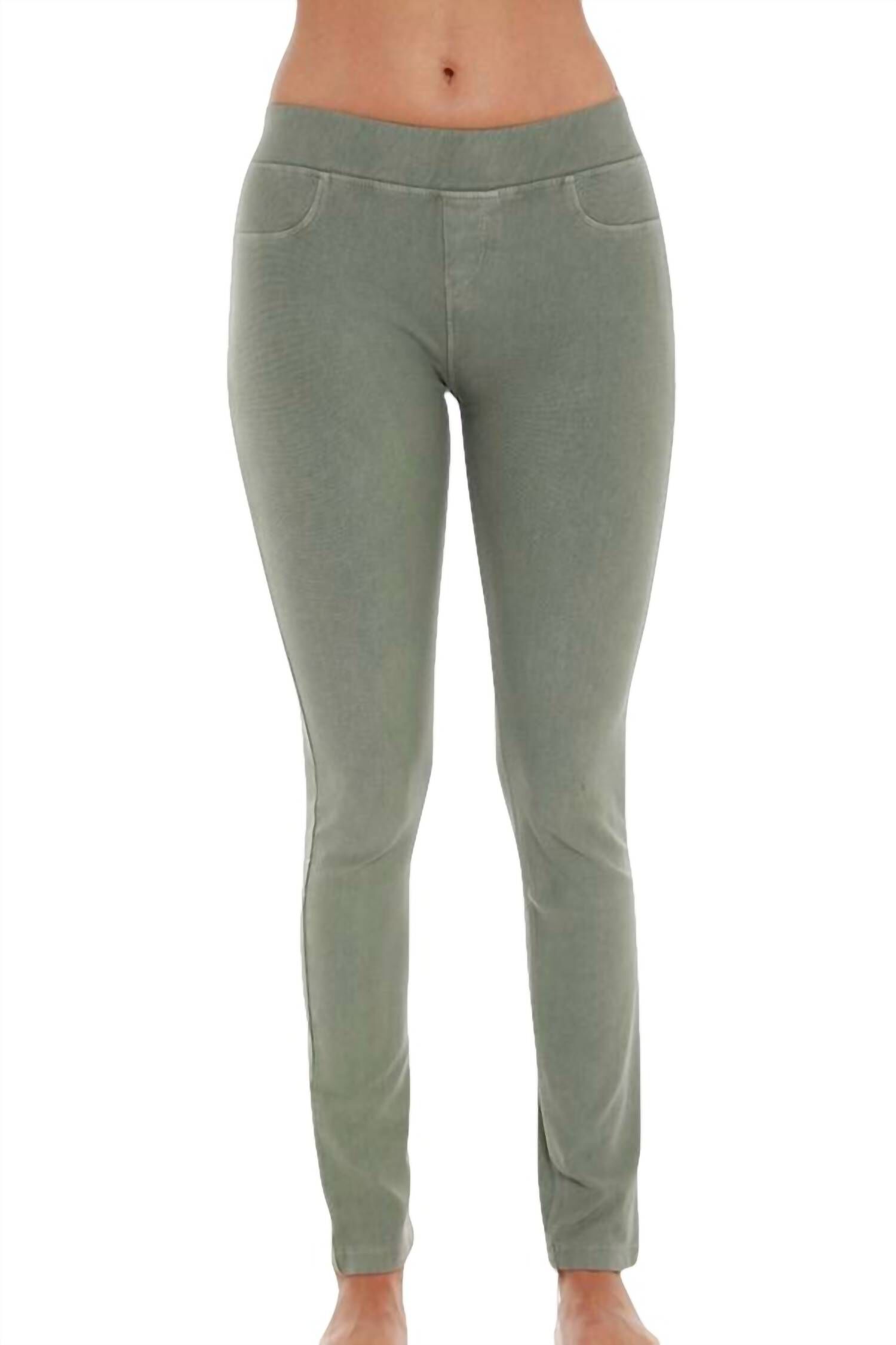LOW RISE JEGGING IN OLIVE | Dia & Co