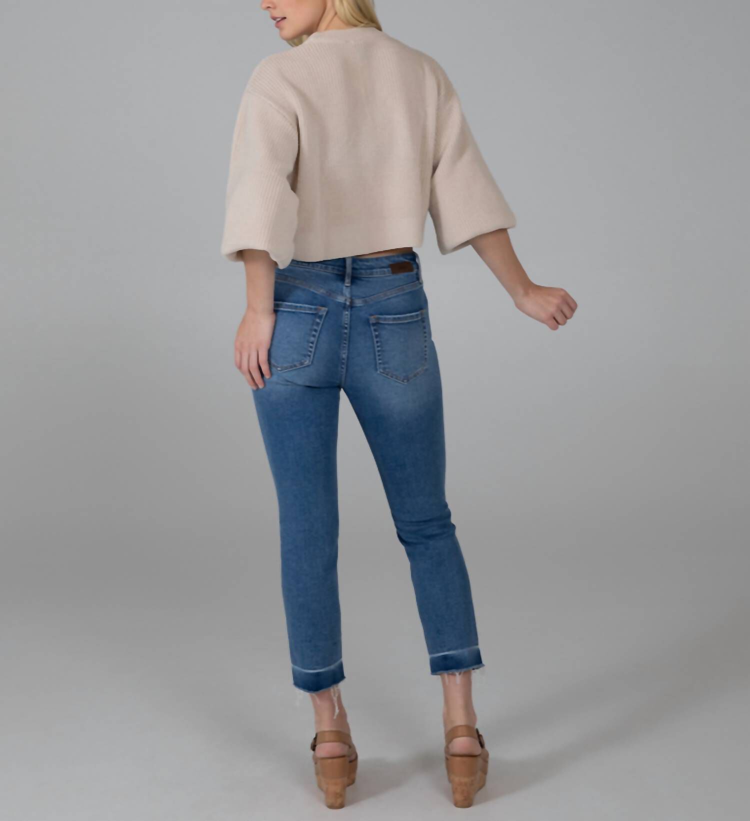 Carter Girlfriend Crosshatch Denim In Asbp Ashbury Park | Dia & Co