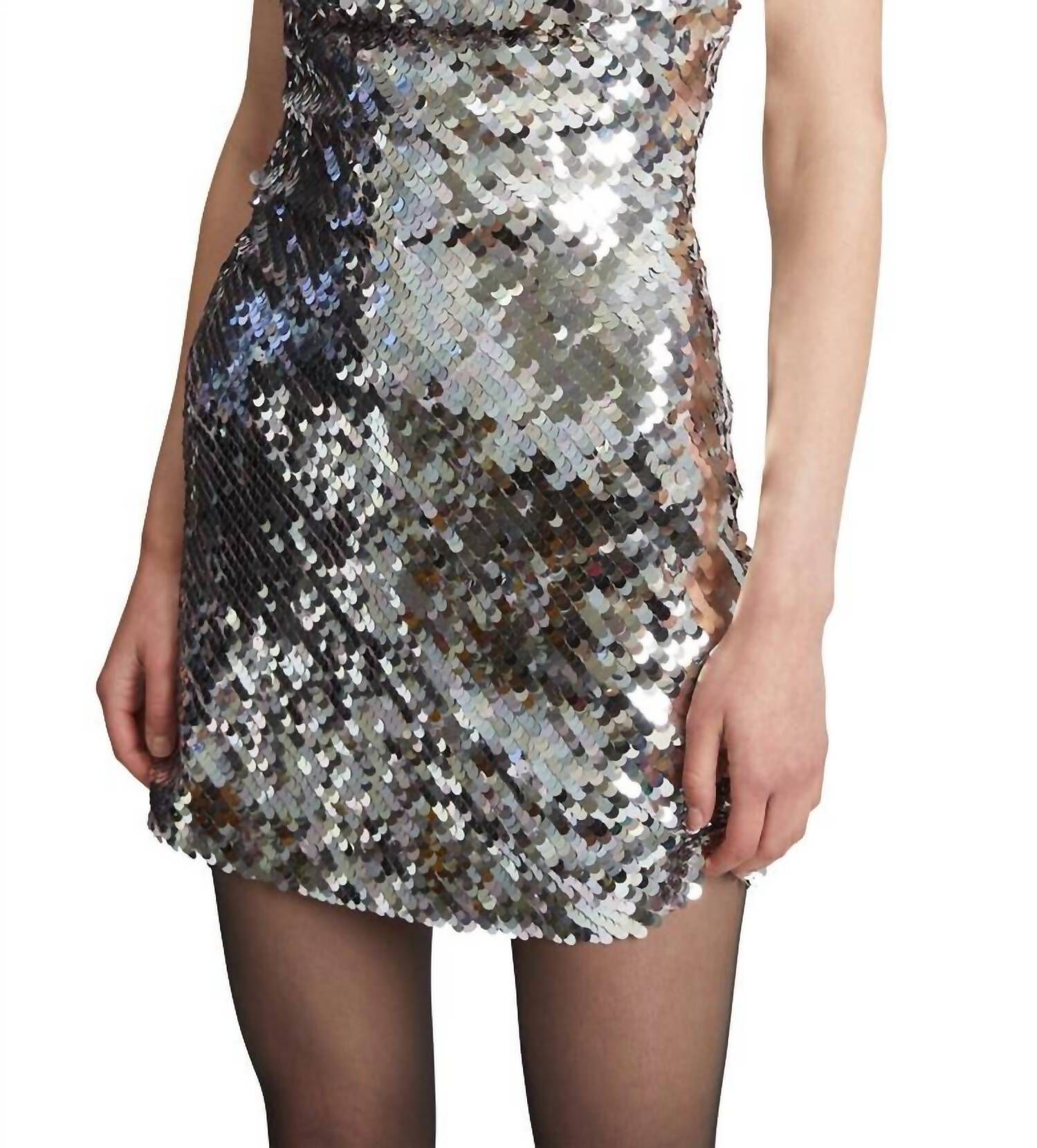 Shai Sequin Mini Dress In Silver Multi | Dia & Co