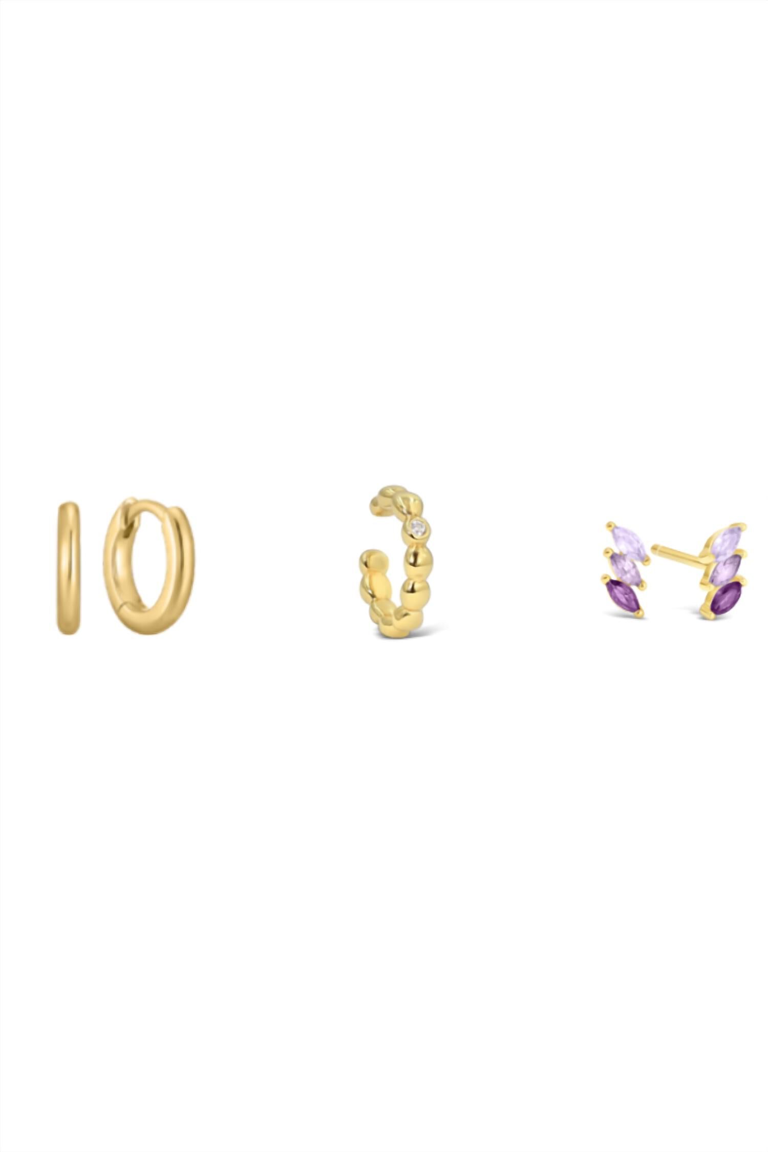 EMERALD ARTIC EAR STACK SET II IN GOLD | Dia & Co