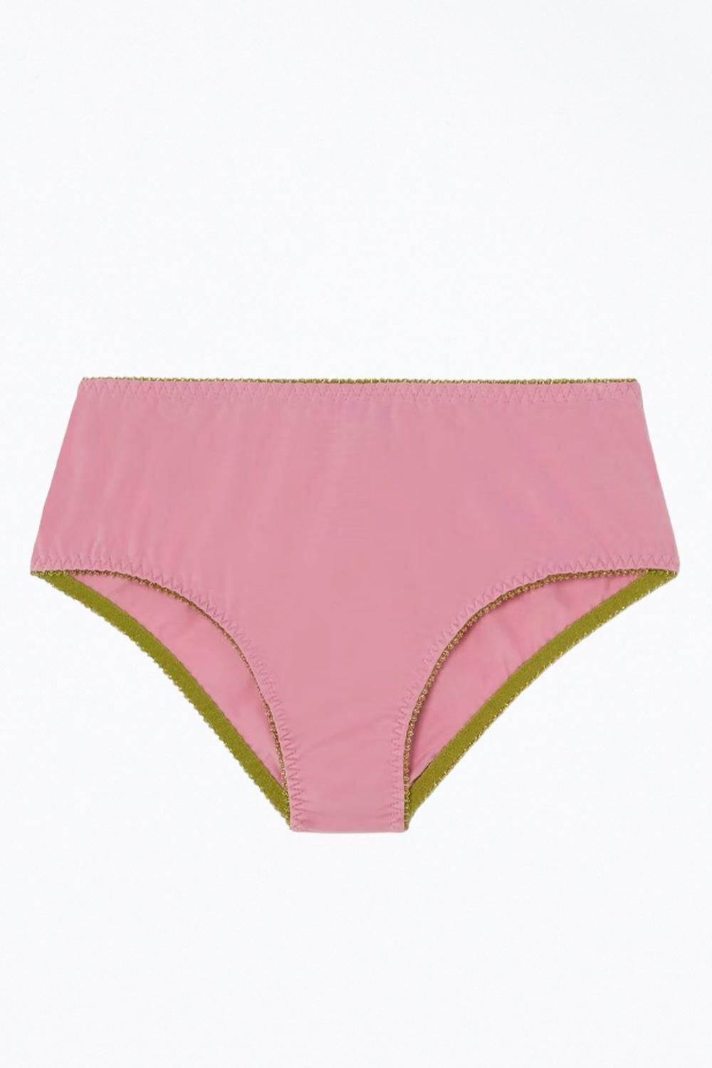 THEA ORGANIC COTTON HIGH WAIST KNICKER IN MEDIUM PINK | Dia & Co