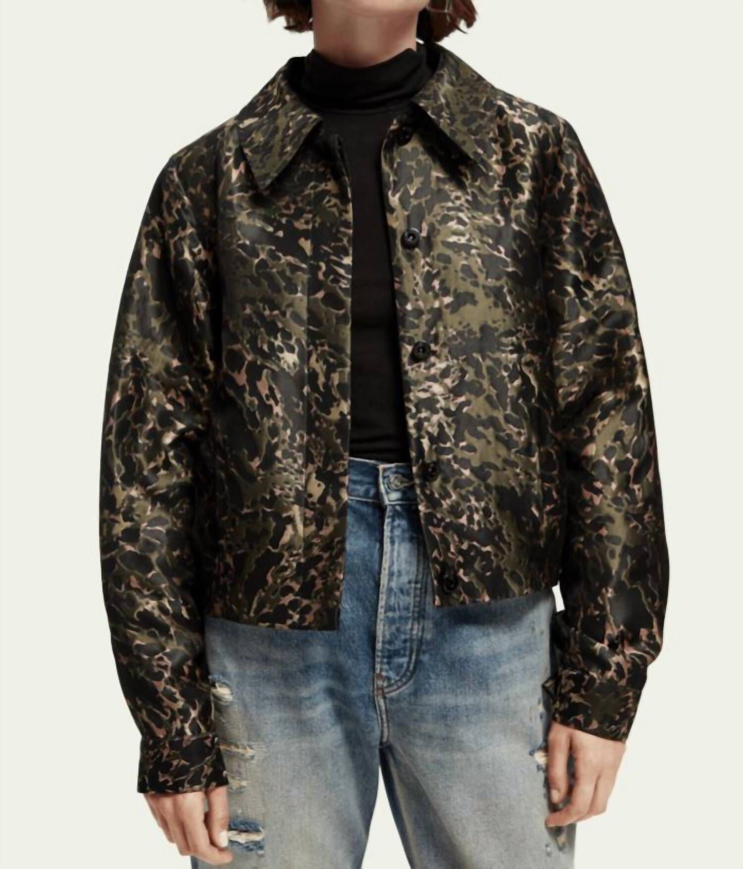 ANIMAL JACQUARD JACKET | Dia & Co