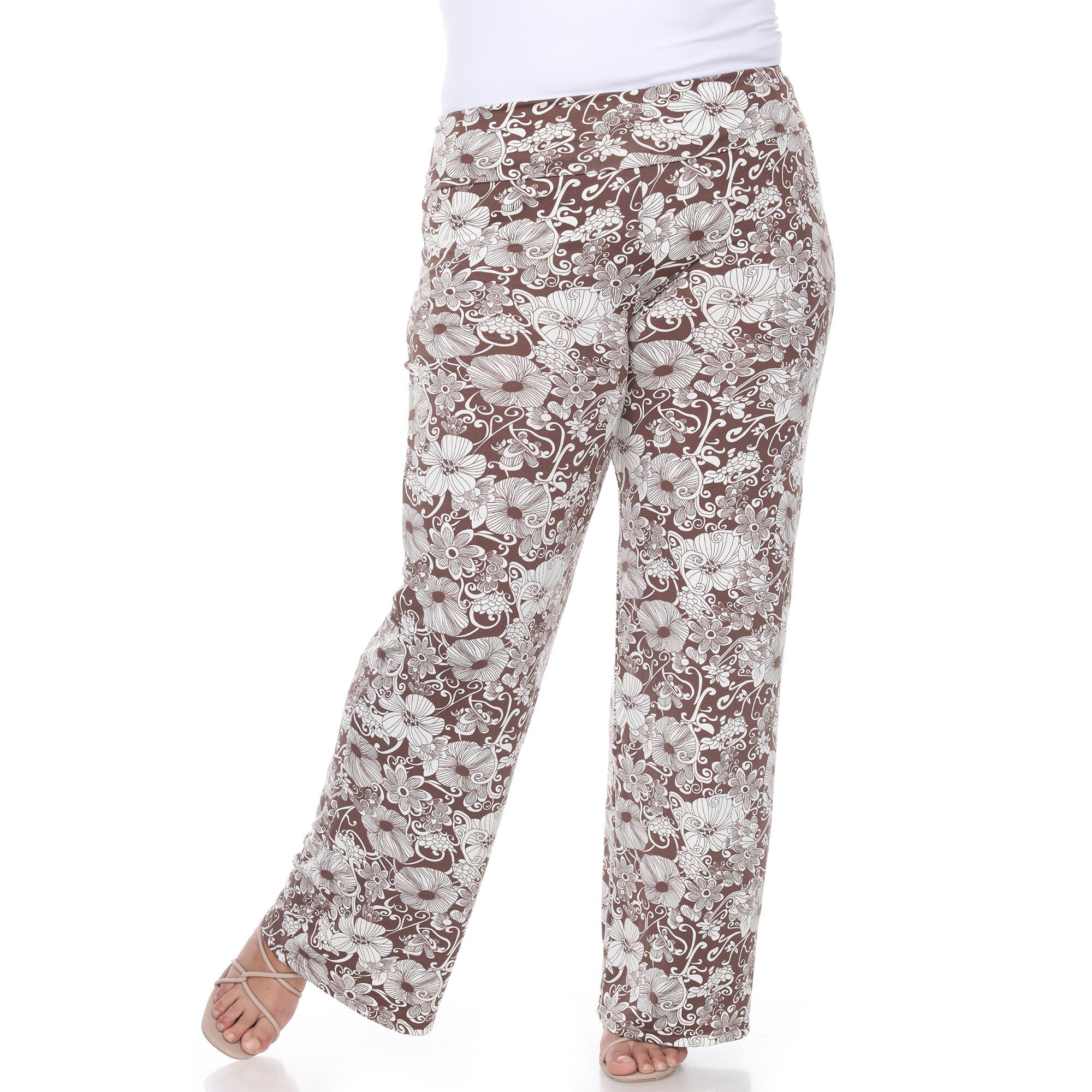 Floral Paisley Palazzo Pants | Dia & Co