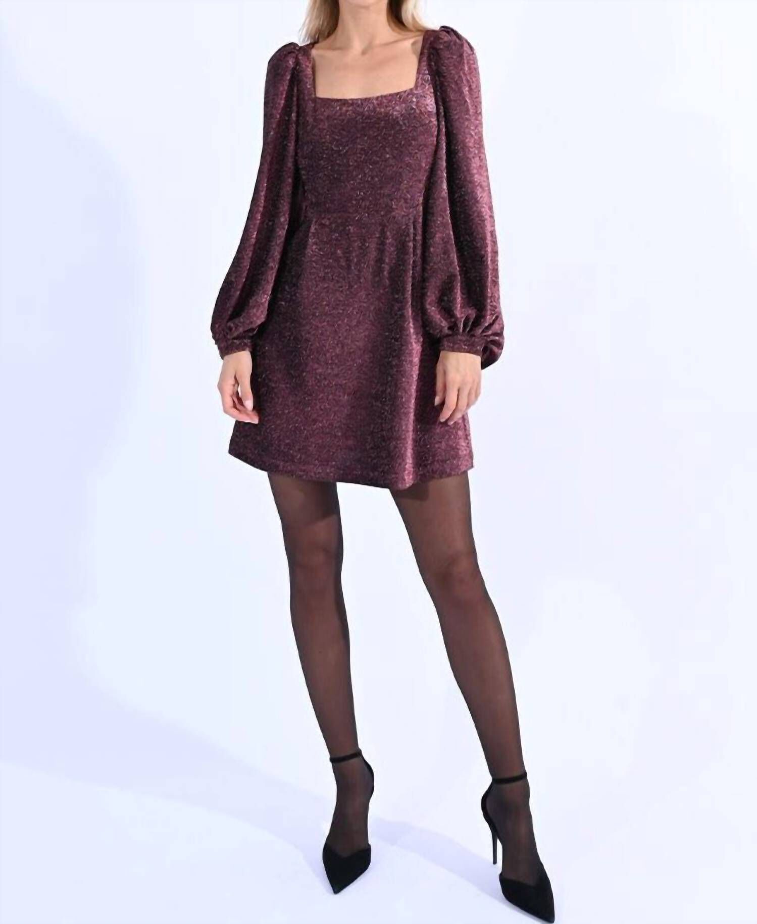 SQUARE NECKLINE DRESS IN DEEP PINK | Dia & Co