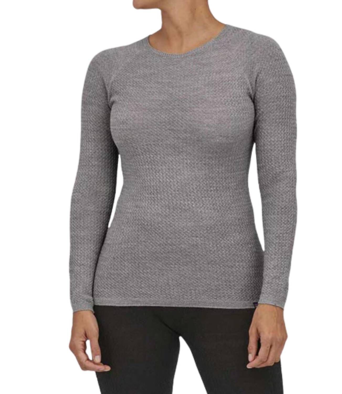 WOMEN'S CAPILENE AIR CREW TOP IN FEATHER GREY X-DYE | Dia & Co