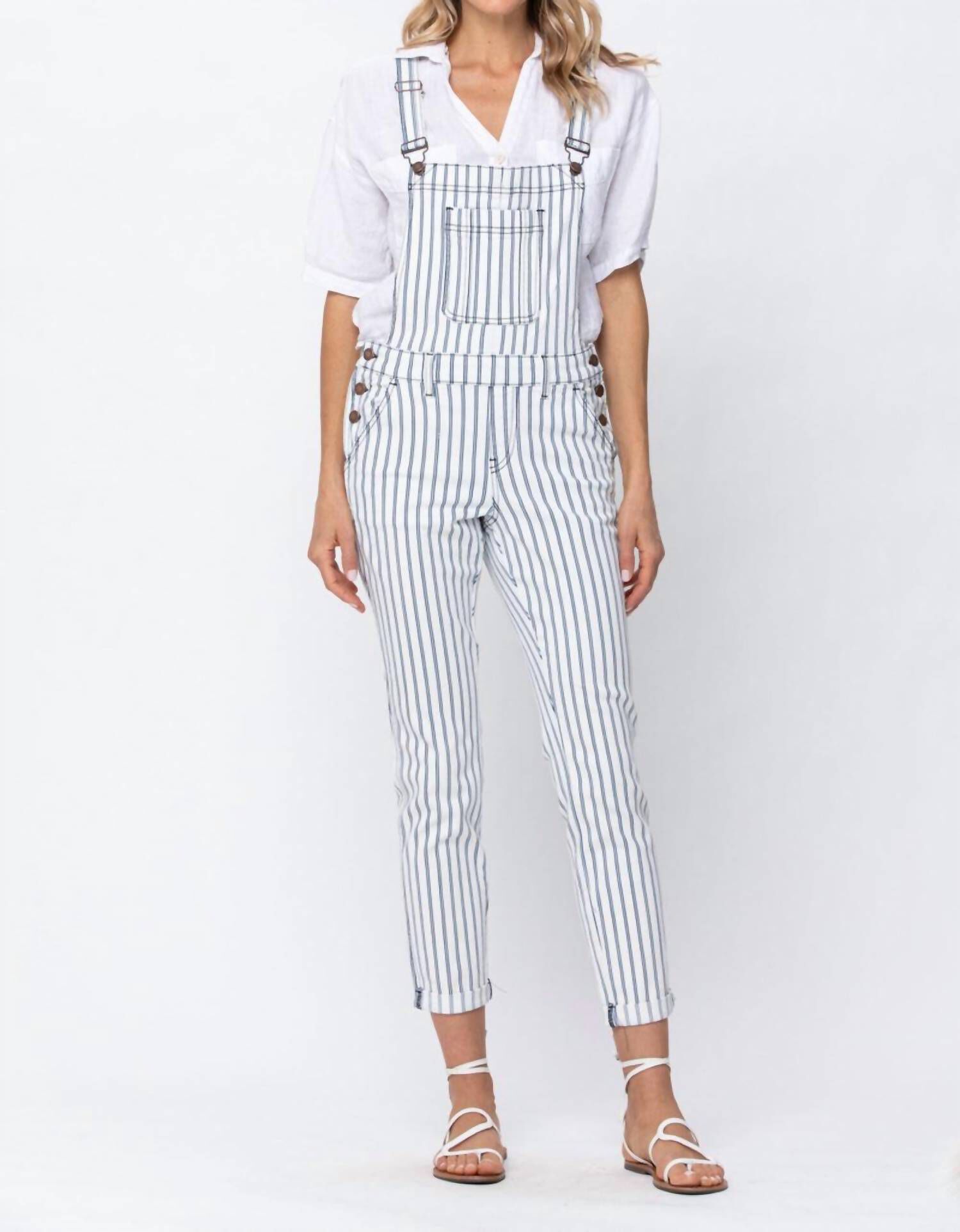 RAILROAD STRIPE OVERALLS | Dia & Co