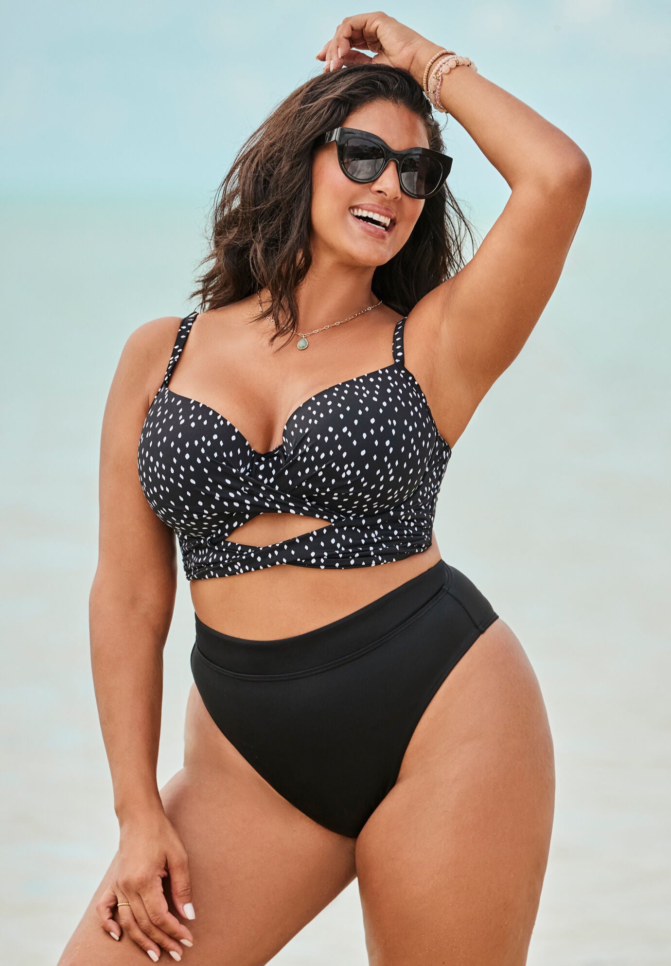 Bra Sized Lace Back Underwire Bikini Set | Dia & Co